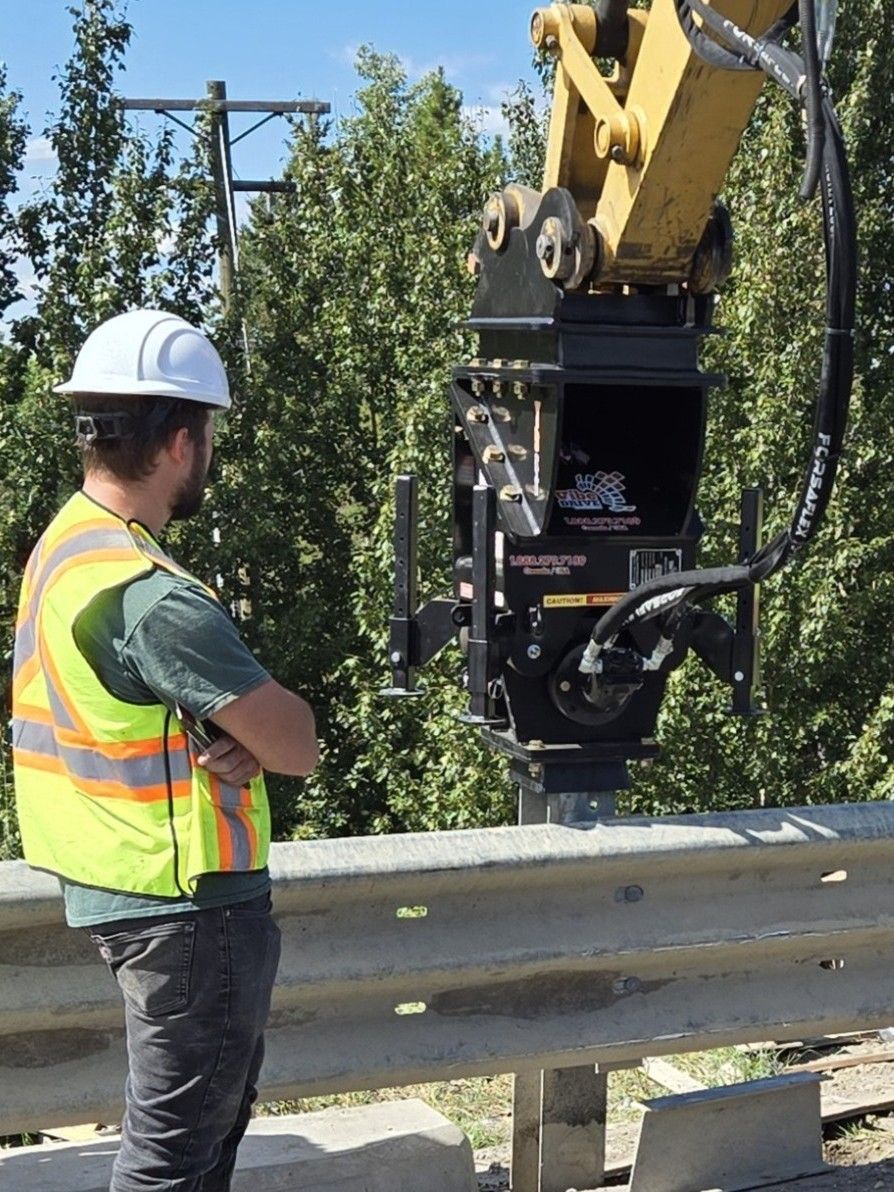 Vibratory Post Drivers for Safety Barriers | Vibe Drive